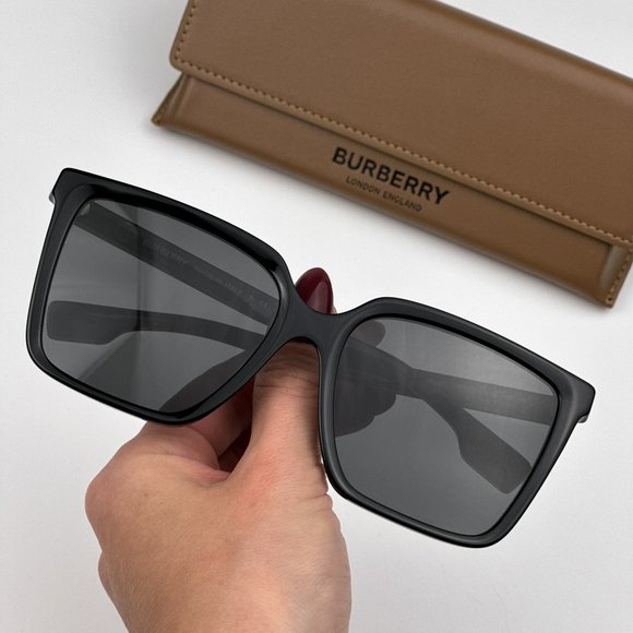 Burberry | Accessories | Burberry Be441d 30187 Sunglasses Black Dark Grey Square Women Be 4411d ...